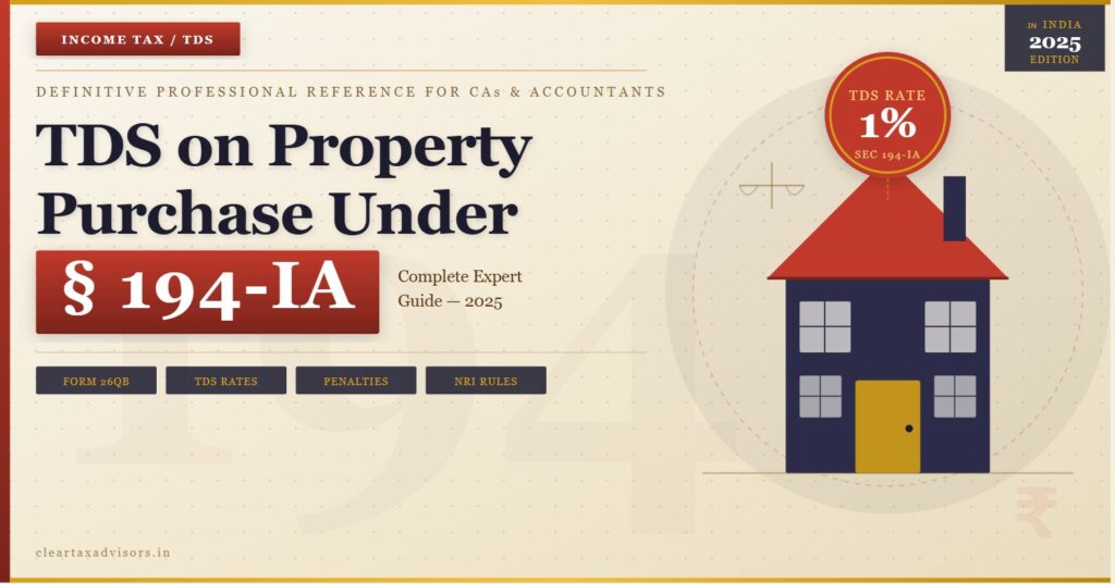 TDS on Property Purchase Section 194IA: Complete Expert Guide 2025 ...