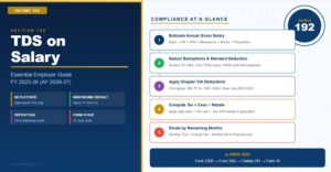 TDS on Salary Section 192: Employer Guide FY 2025-26