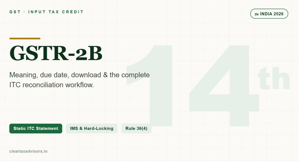 GSTR-2B: Complete 2026 Guide to Download & Reconciliation ...